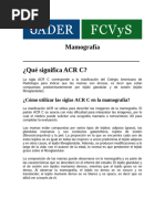 Clasificación ACR en Mamografías | PDF | Pecho | Mamografía