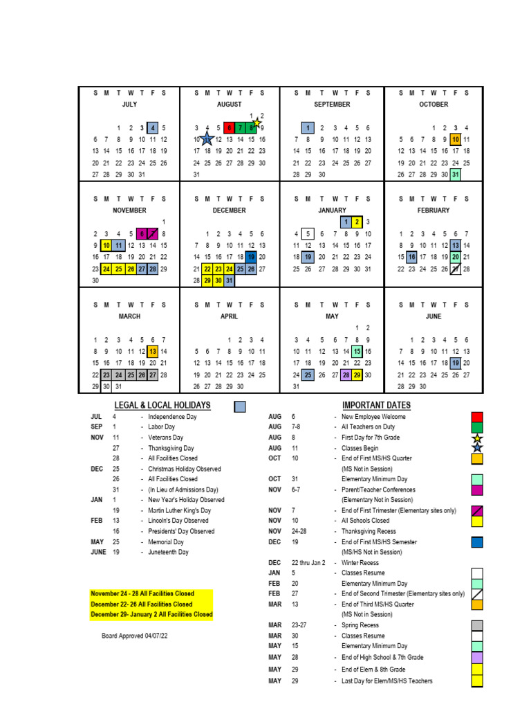 2025-2026 Rusd Calendar - 01.13.23 | PDF | Academic Term ...