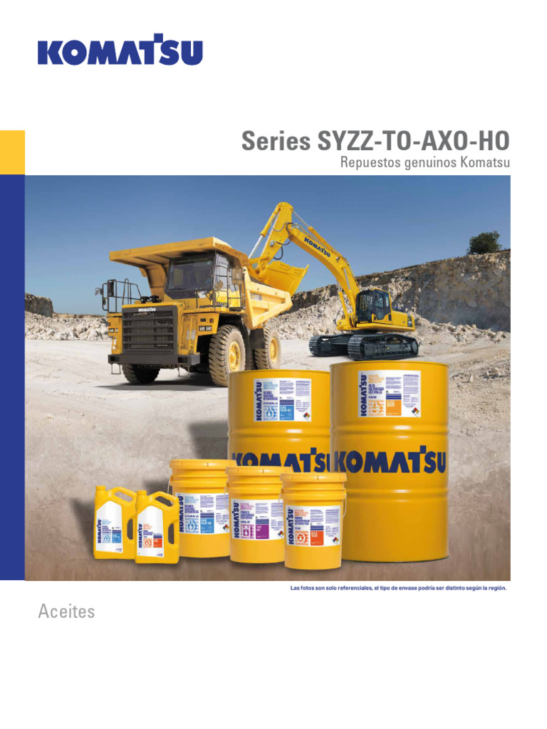 Aceites Genuinos Komatsu para Motores | PDF | Aceite de motor ...