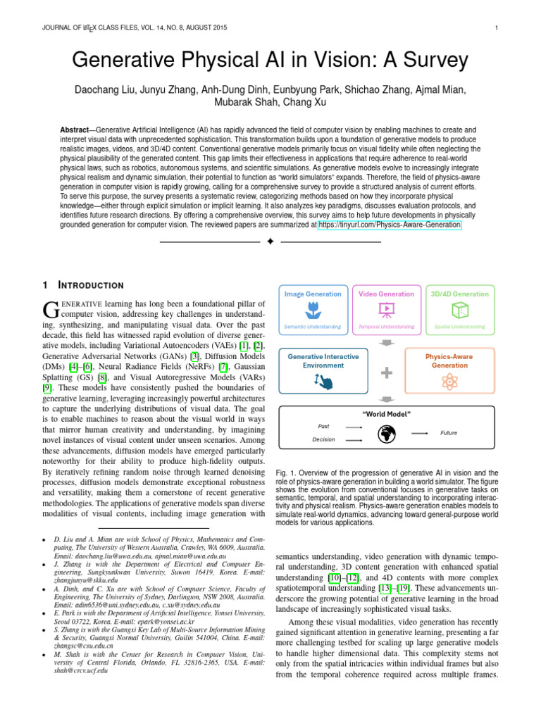 Liu 等 - 2025 - Generative Physical AI in Vision A Survey | PDF | Young's Modulus | Shear Stress