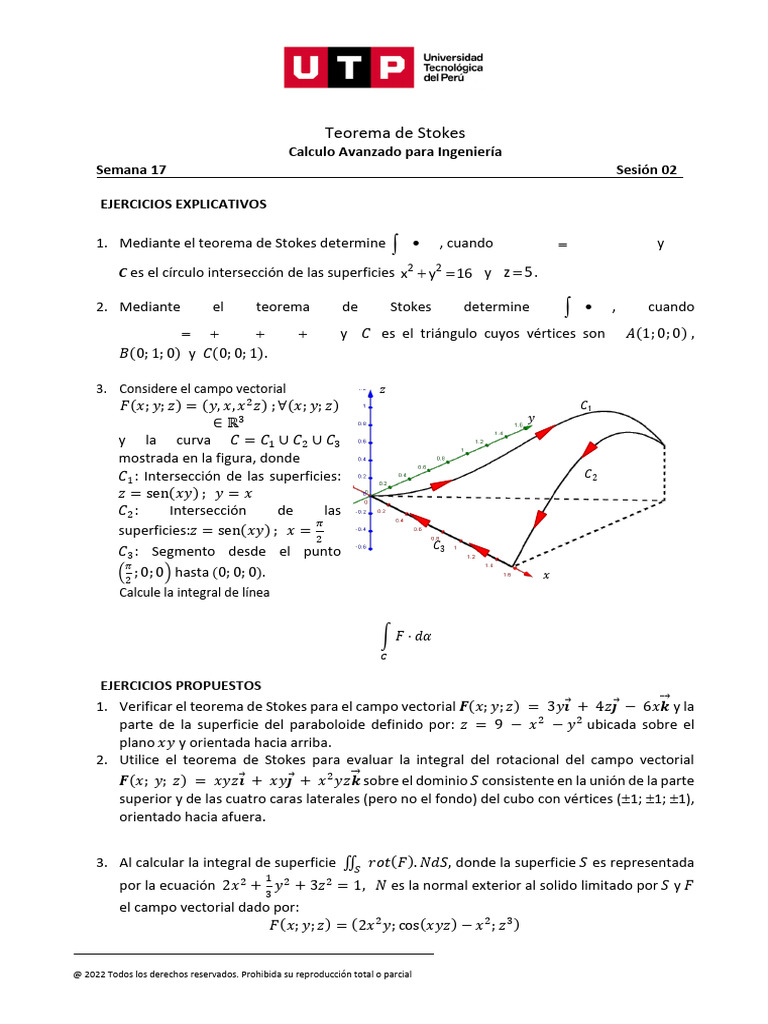 S17 - s2 - Resolver Ejercicios | PDF | Integral | Divergencia