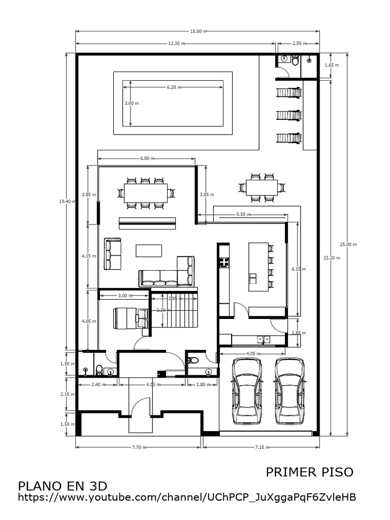 Plano de 15x25 Metros (Primer Piso) - Compressed | PDF