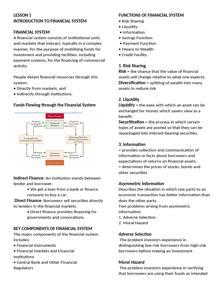 Overview of Financial Systems and Functions | PDF | Money | Currency