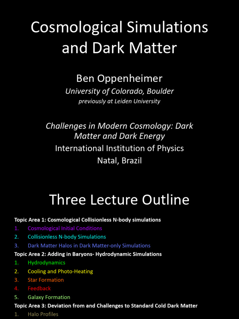 Cosmological Simulations and Dark Matter | PDF | Physical Cosmology ...