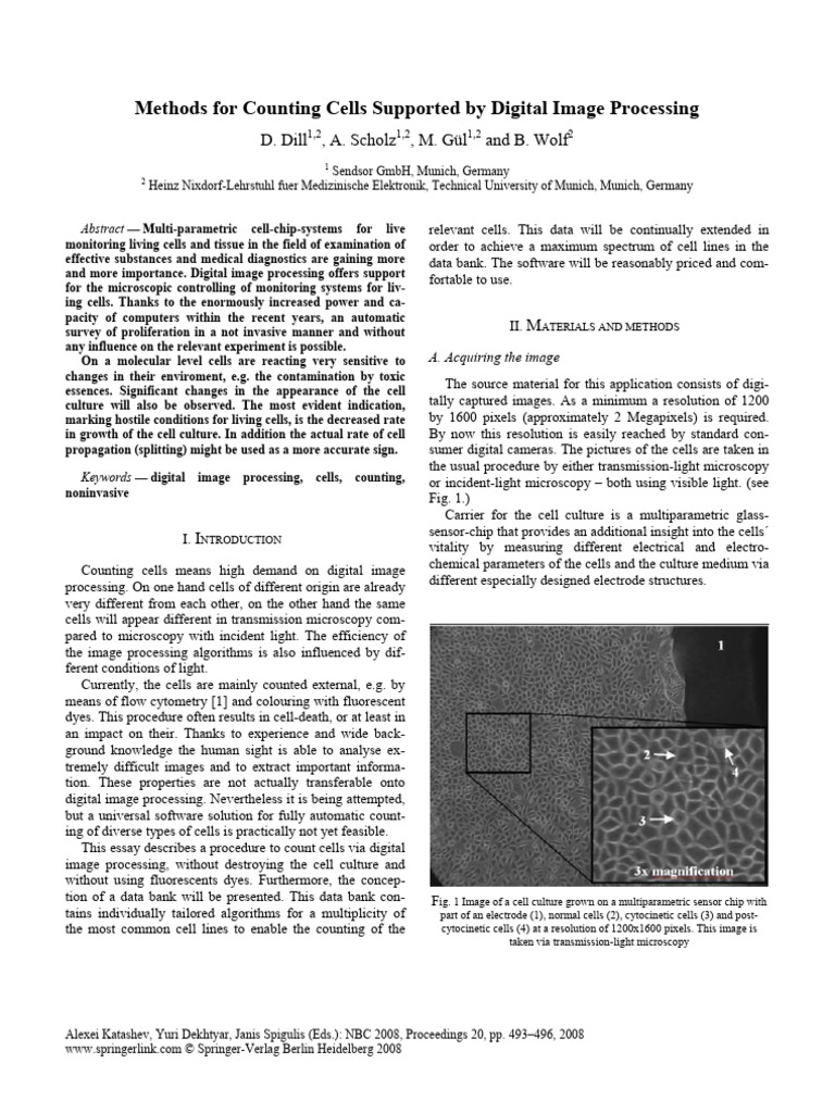 Methods For Counting Cells Supported by Digital Image Processing 2008 ...