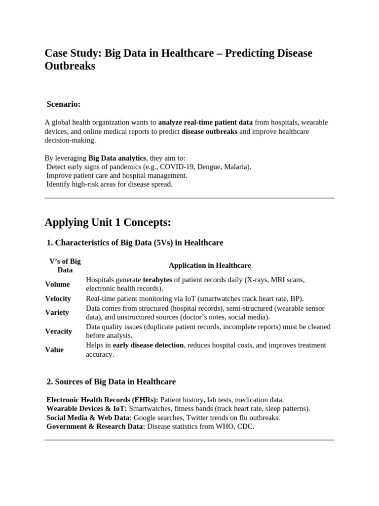 Case Study Unit-1 and 2 Big Data | PDF | Big Data | Analytics
