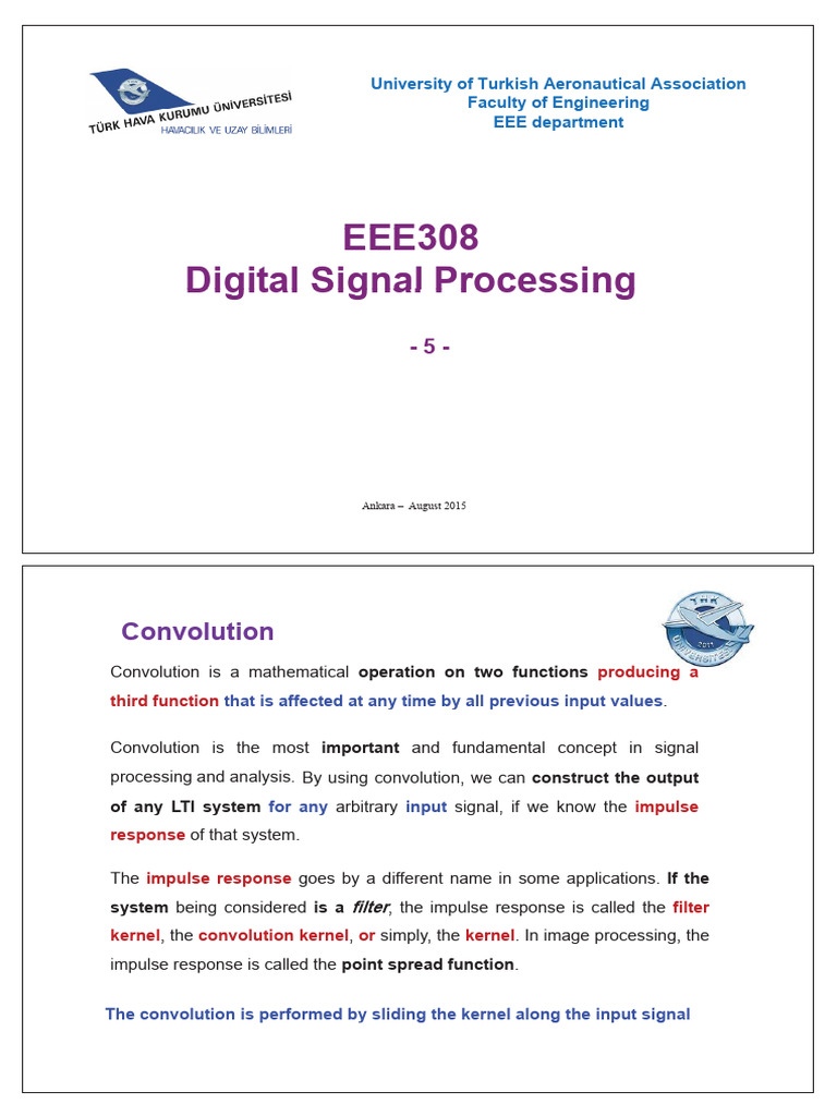 EEE576 05 Convolution/ Time and Discrete Time Signal | PDF