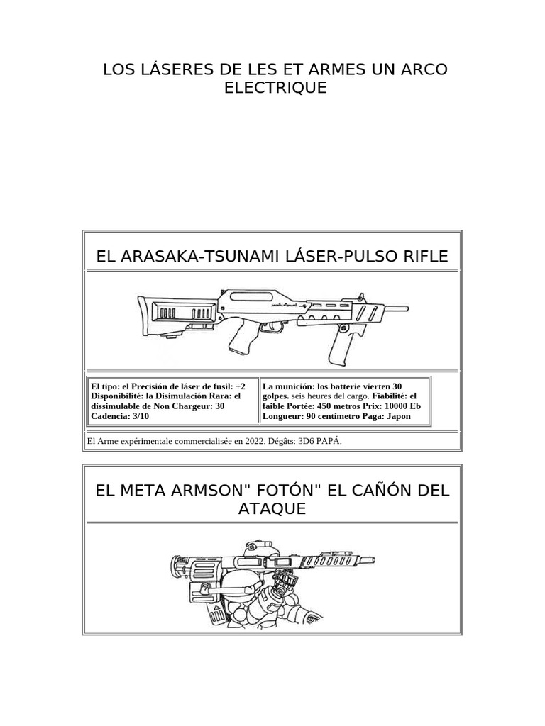 Armes à laser et électriques en 2020 | PDF | Pistolet (arme) | Chargeur ...