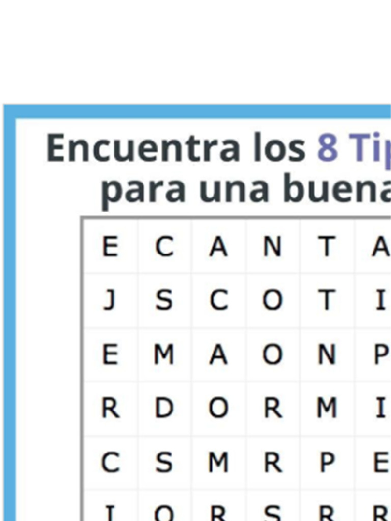 Sopa de Letras Salud | PDF