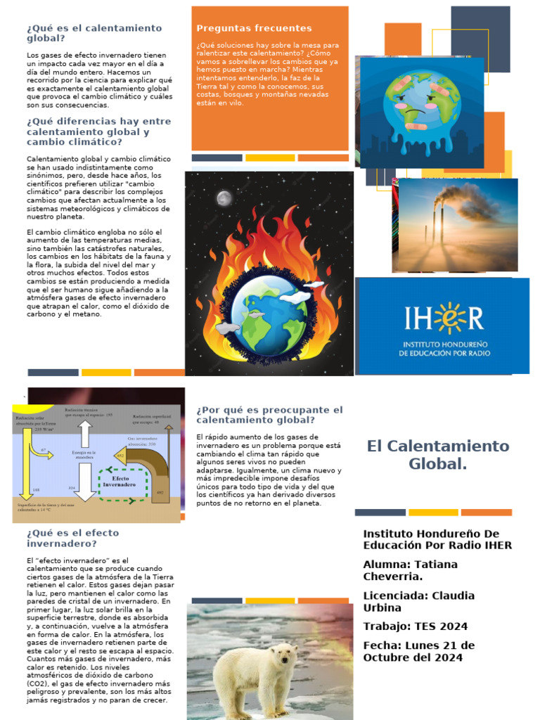 Calentamiento Global y Cambio Climático | PDF | Cambio climático ...