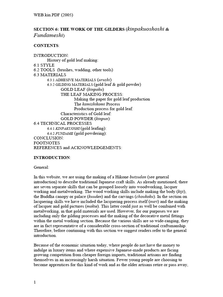 Section 6 The Work of The Gilders | PDF | Paper