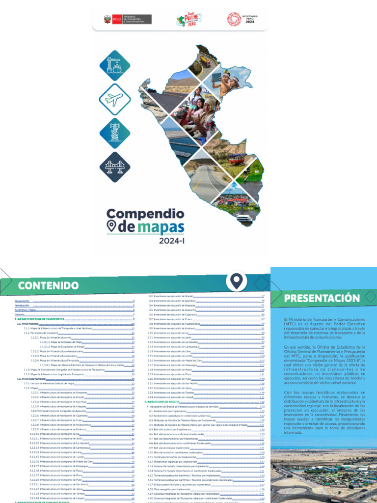 00 Compendio de Mapas de Infraestructura Vial 2024-I | PDF | Aeropuerto | Edificios y estructuras