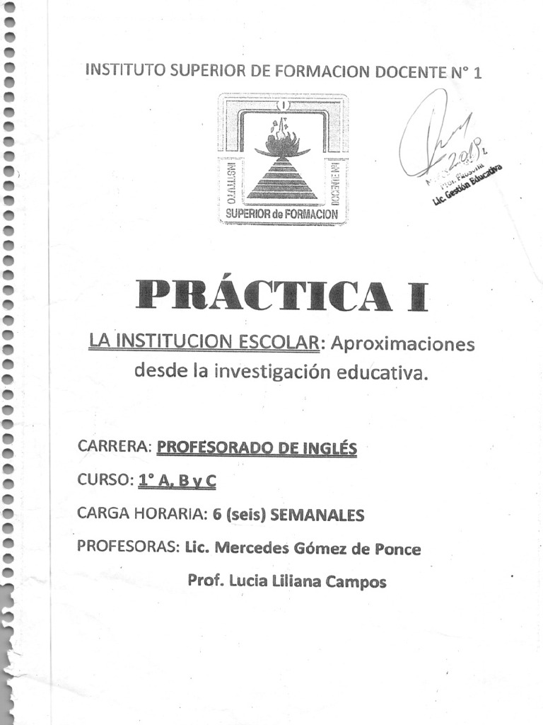Dossier Práctica Docente | PDF