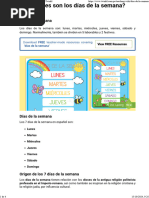 Los Dias de La Semana en Espanol Ejercicios PDF | PDF