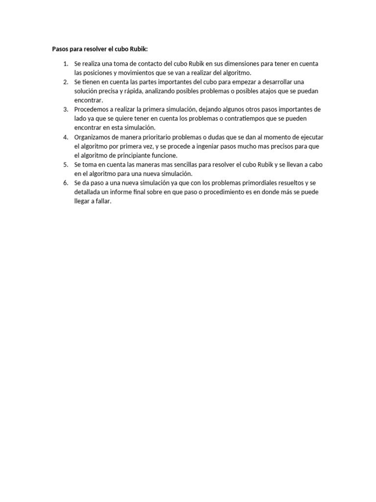 Pasos Del Cubo Rubik | PDF
