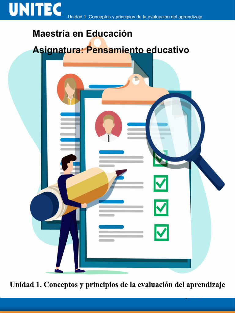 Unidad 1.conceptos y Principios de La Evaluacioìn Del Aprendizaje | PDF | Evaluación | Enseñando