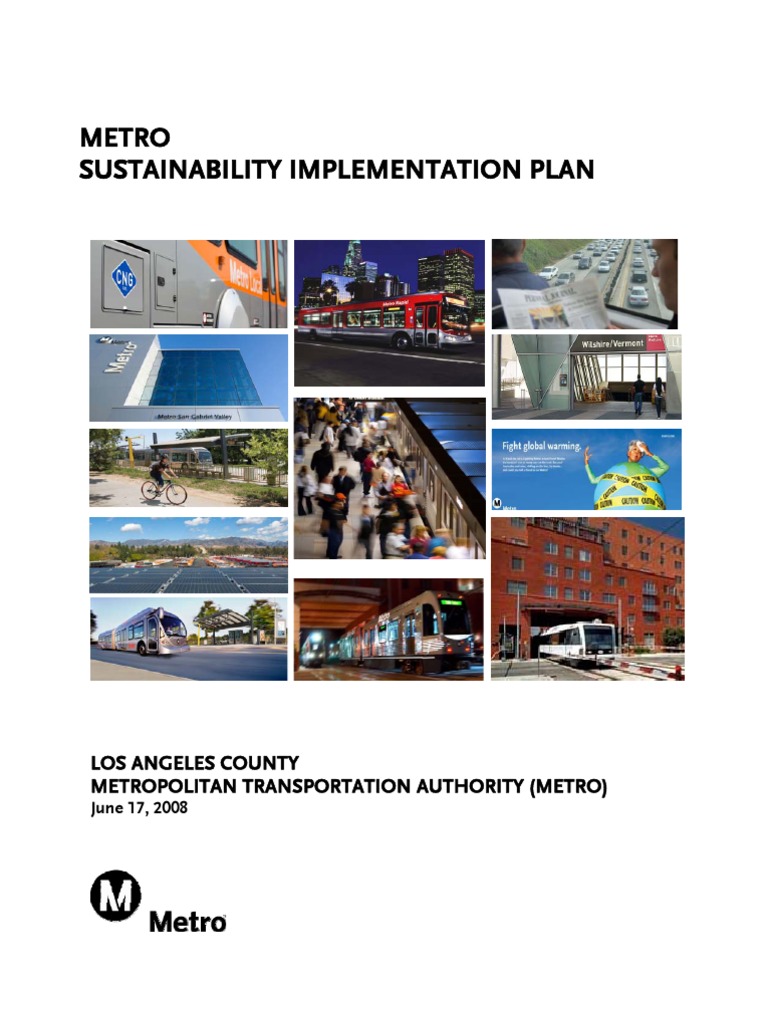 Metro Sustainability Implementation Plan: Los Angeles County ...
