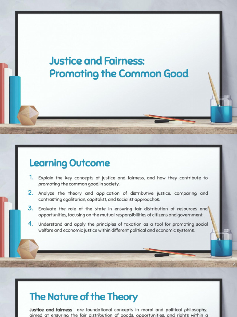 Justice and Fairness - Promoting The Common Good | PDF