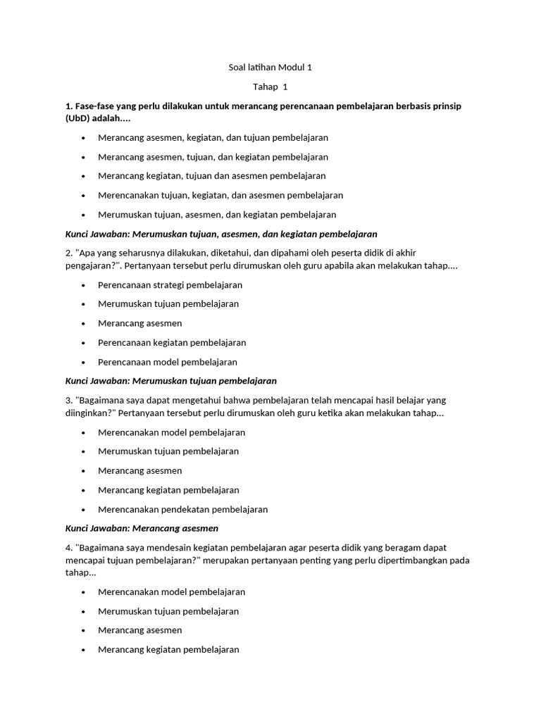 Soal Latihan Modul 1 | PDF