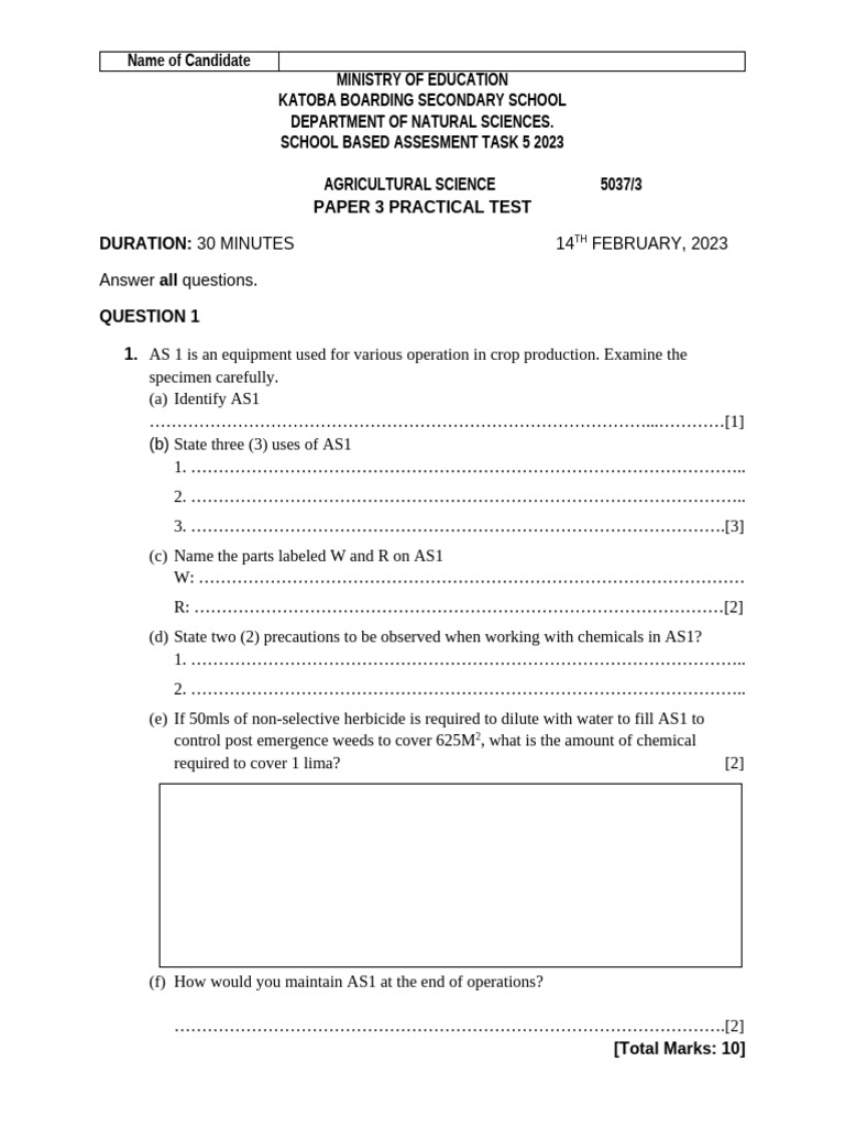g12 Science Sba Task 1 | PDF | Pesticide | Agriculture