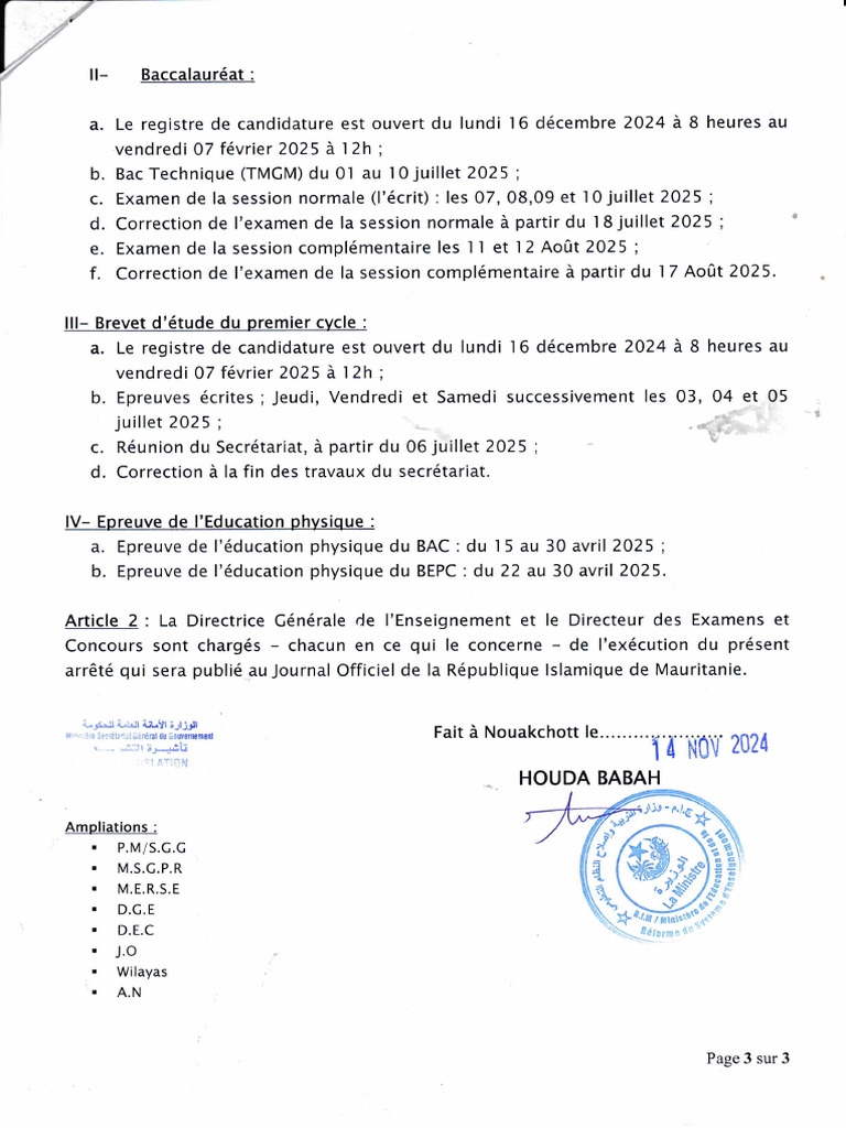 Examens 2025-P3 | PDF | Enseignement secondaire | France