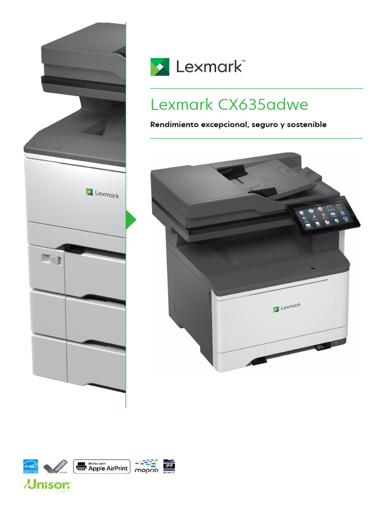 Lexmark Cx635 Brochure Color | PDF | Impresora (Computación) | Disco duro