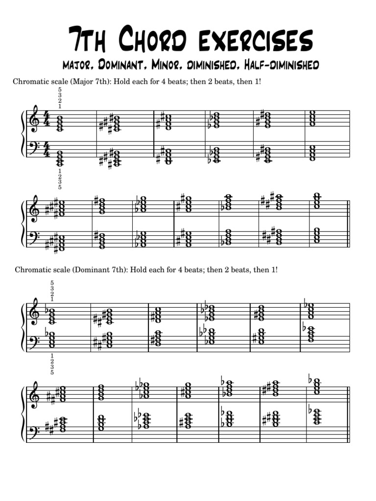 7th Chord Exercises | PDF