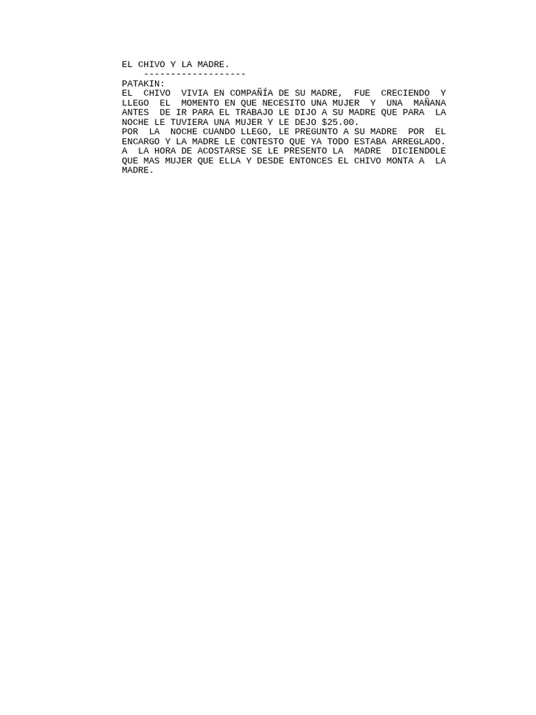 El Chivo y La Madre | PDF