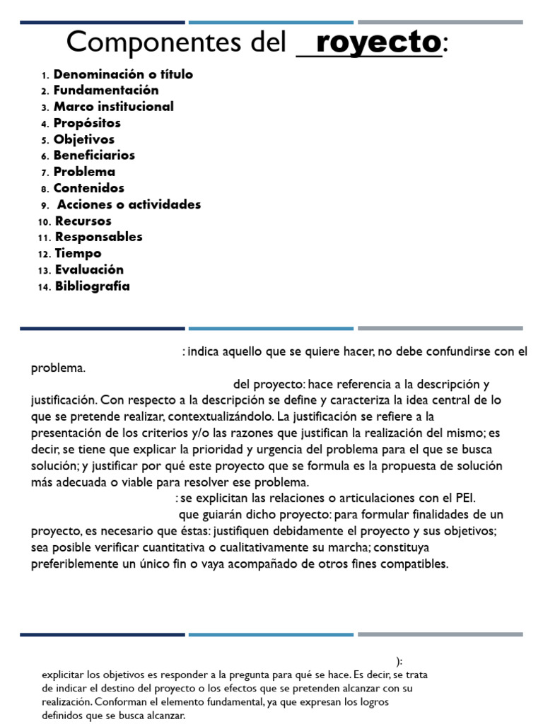 Estructura de un Proyecto Educativo | PDF | Gestión de recursos humanos