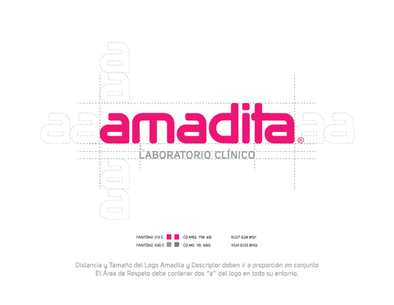 Logo Nueva Ident Lab. Amadita Area Respeto y Pantones (Con Dos A) | PDF