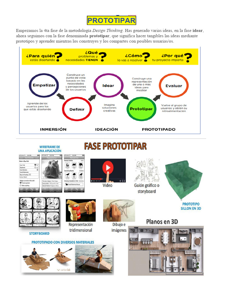 Empezamos La 4ta Fase Prototipar y Evaluar PDF | PDF