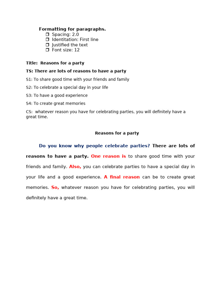 Formatting For Paragraphs | PDF