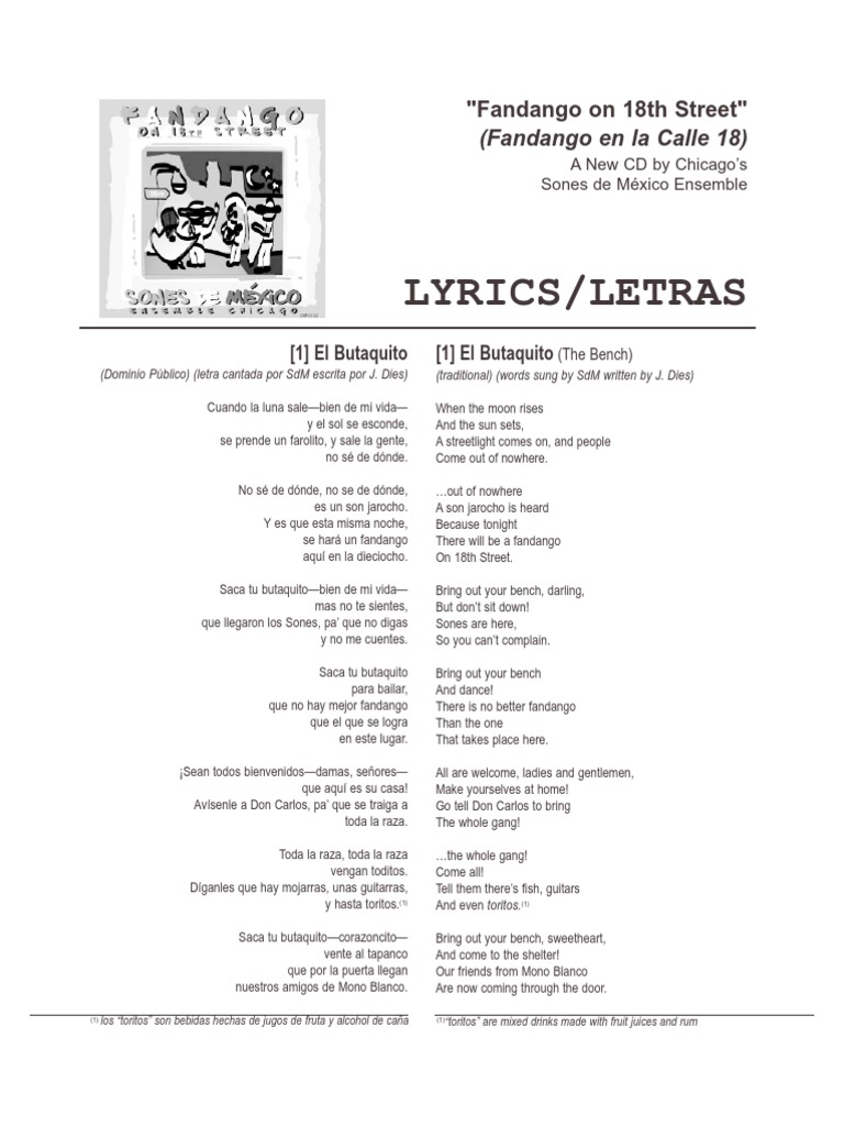 Letras de Fandango y Sones Jarochos | PDF | México | Musica Latinoamericana