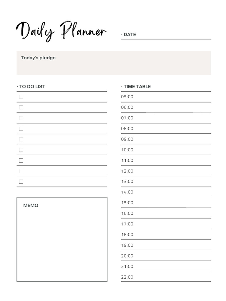 White Simple and Minimal Weekly Planner | PDF