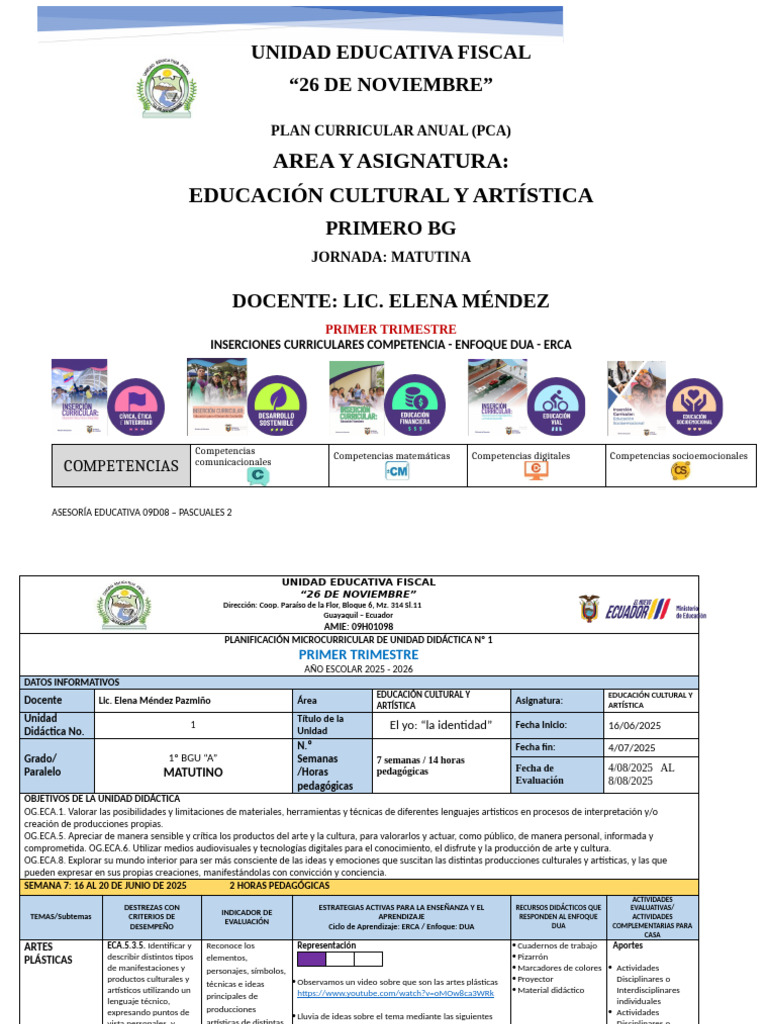 1ro BG A, B Completo 1,2,3 | PDF | Pinturas | Enseñando