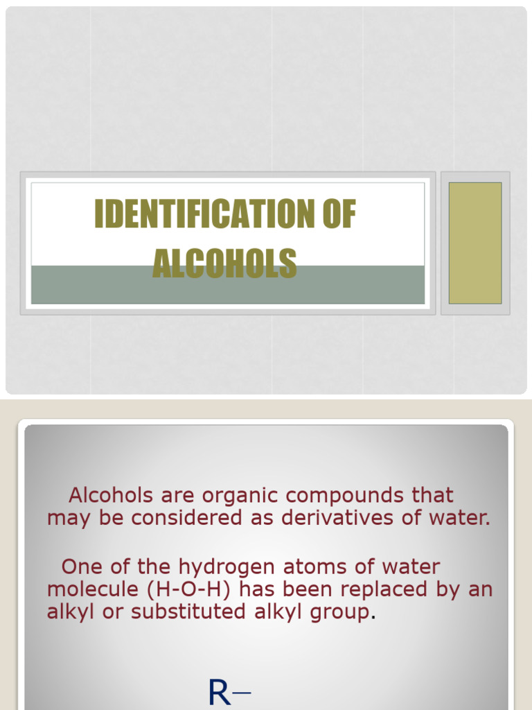 Identification of Alcohols | PDF | Aldehyde | Ketone