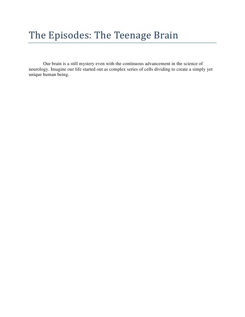 Understanding the Teenage Brain | PDF | Young Adult