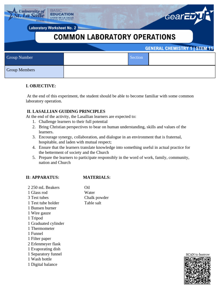 Laboratory No. 2 Common Laboratory Operations | PDF | Filtration | Evaporation