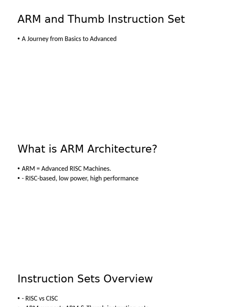 ARM and Thumb Instruction Set | PDF