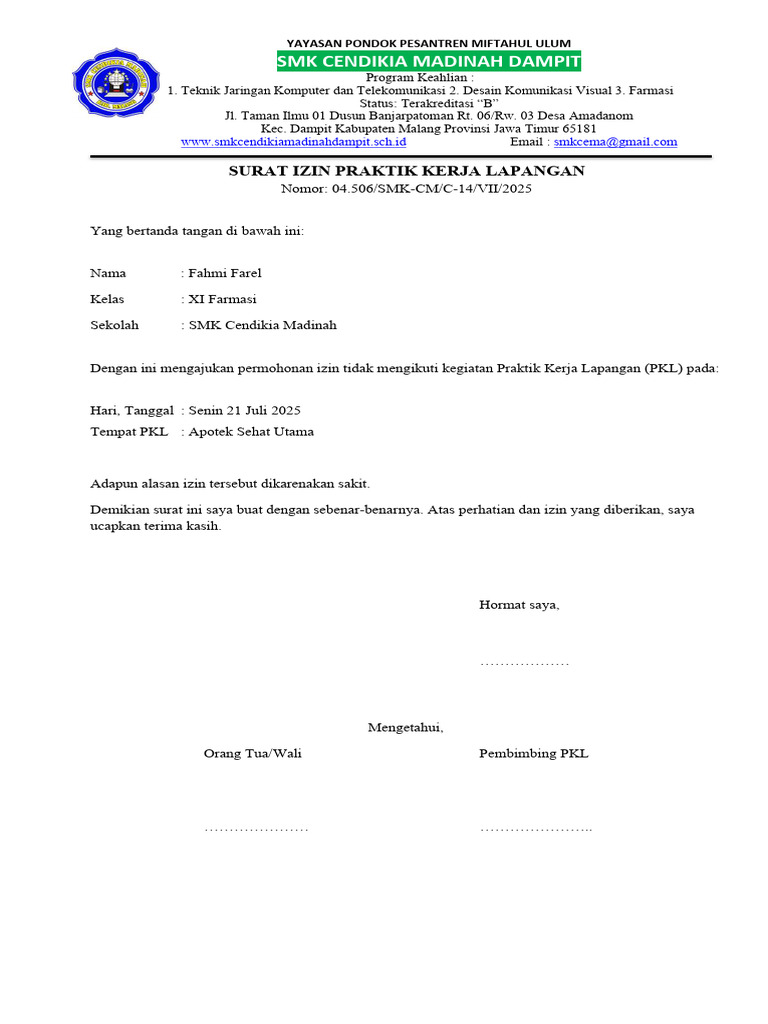 Surat Izin Apotek Sehat Utama | PDF