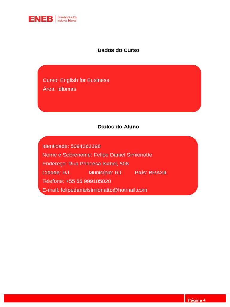 English For Business - Felipe Daniel Simionatto - 07072025 | PDF | Work–Life Balance ...