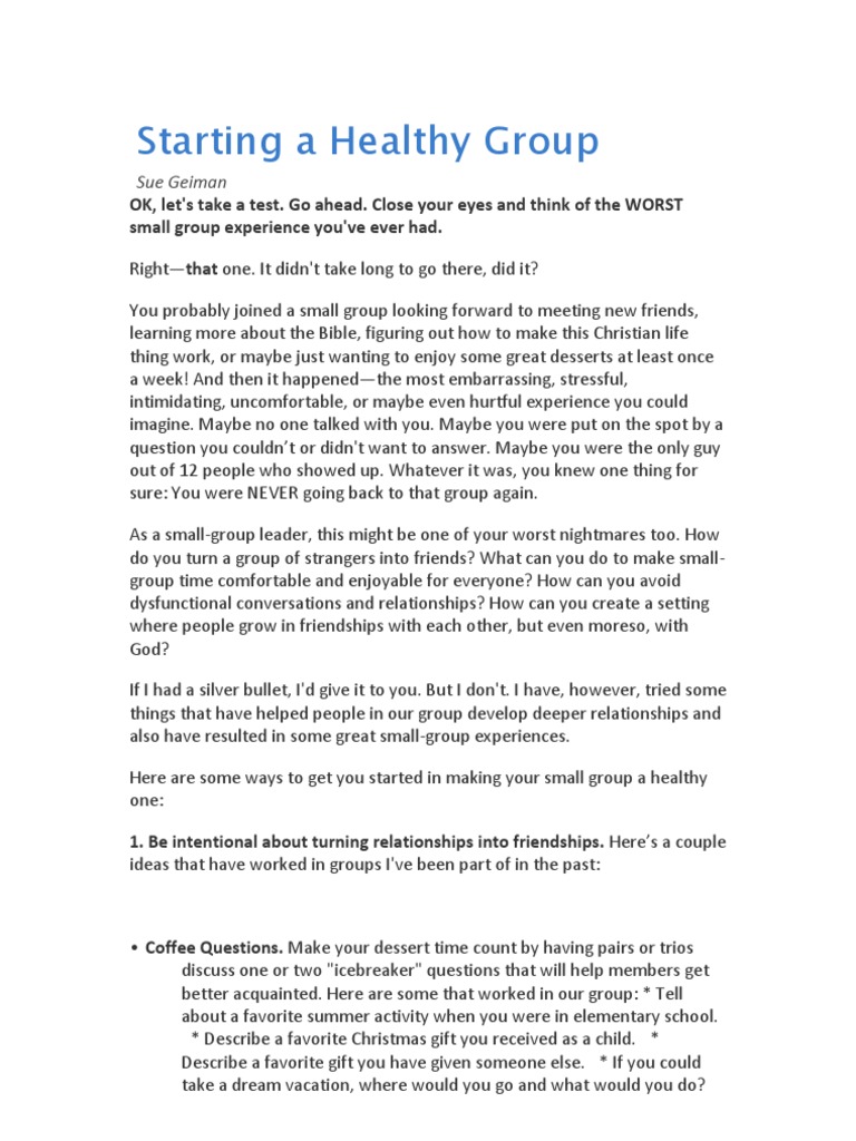 Small Group Resources | PDF | Contemporary Worship Music | Prayer