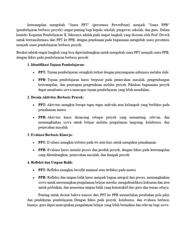 Keterampilan Mengubah Suara PPT Ke PPB | PDF