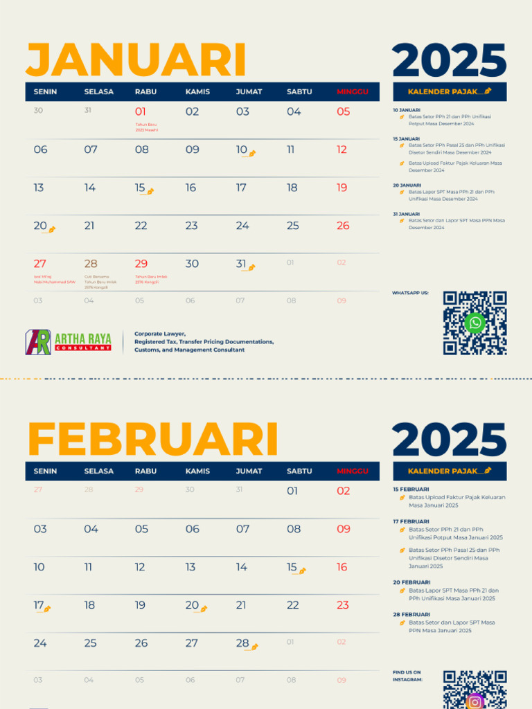 Kalender Pajak ARC 2025 | PDF