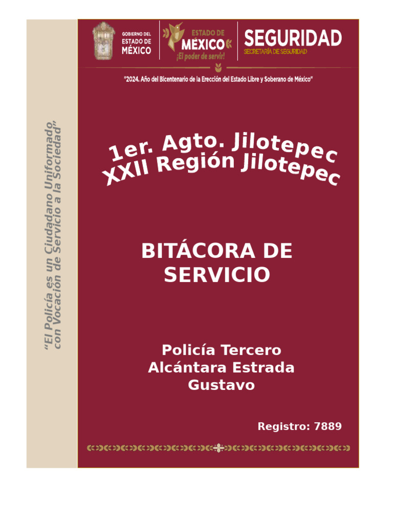 Portadas Bitacora de Servicio para | PDF