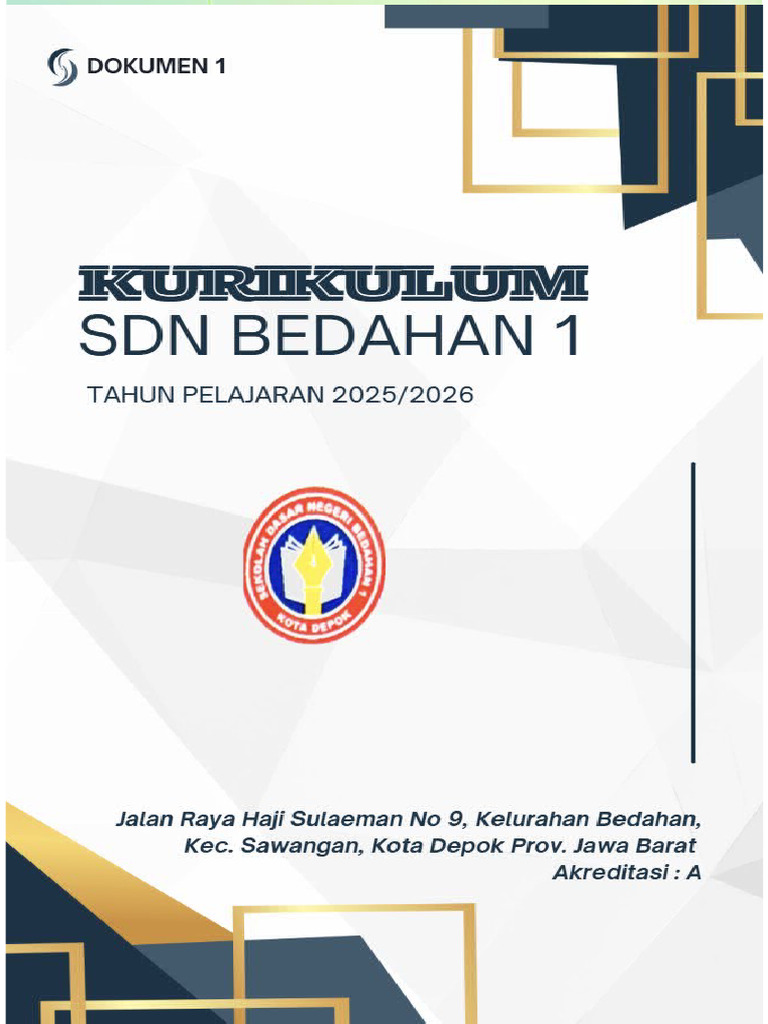 Kurikulum SDN Bedahan 1 2025/2026 | PDF
