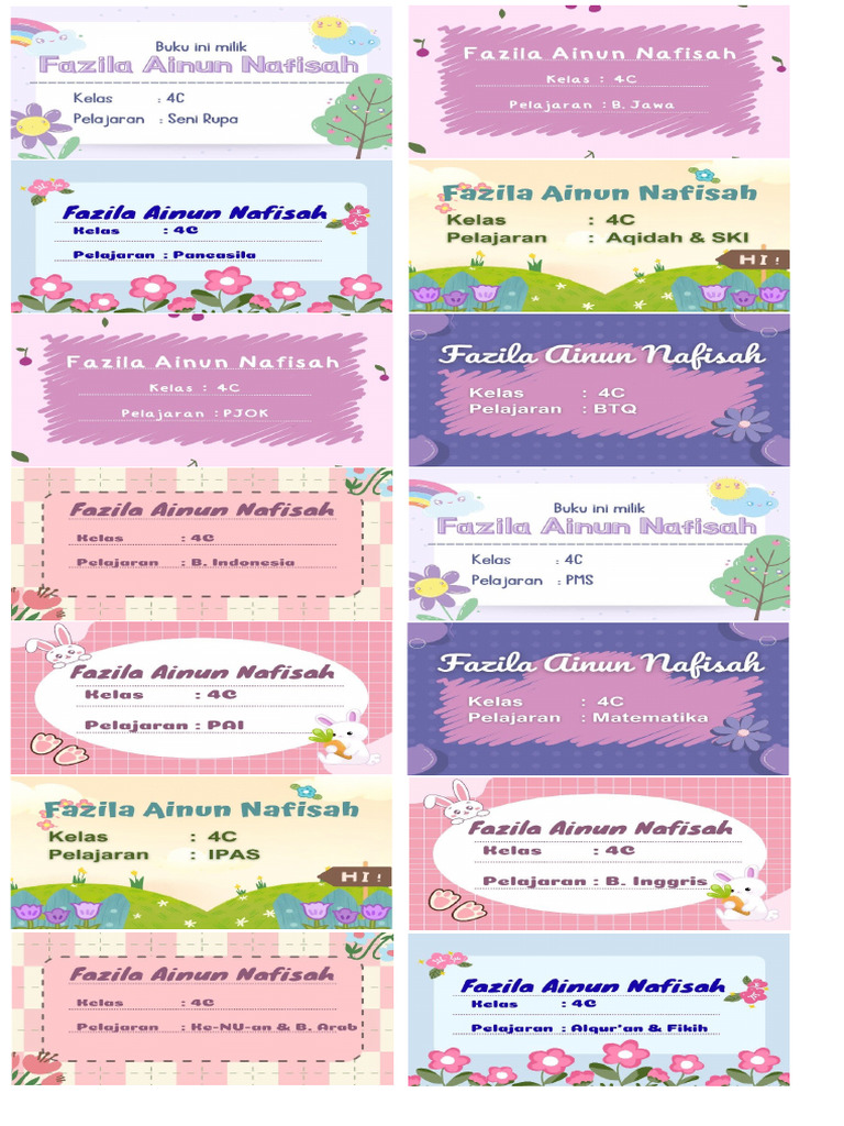 Label Nama Ainun | PDF