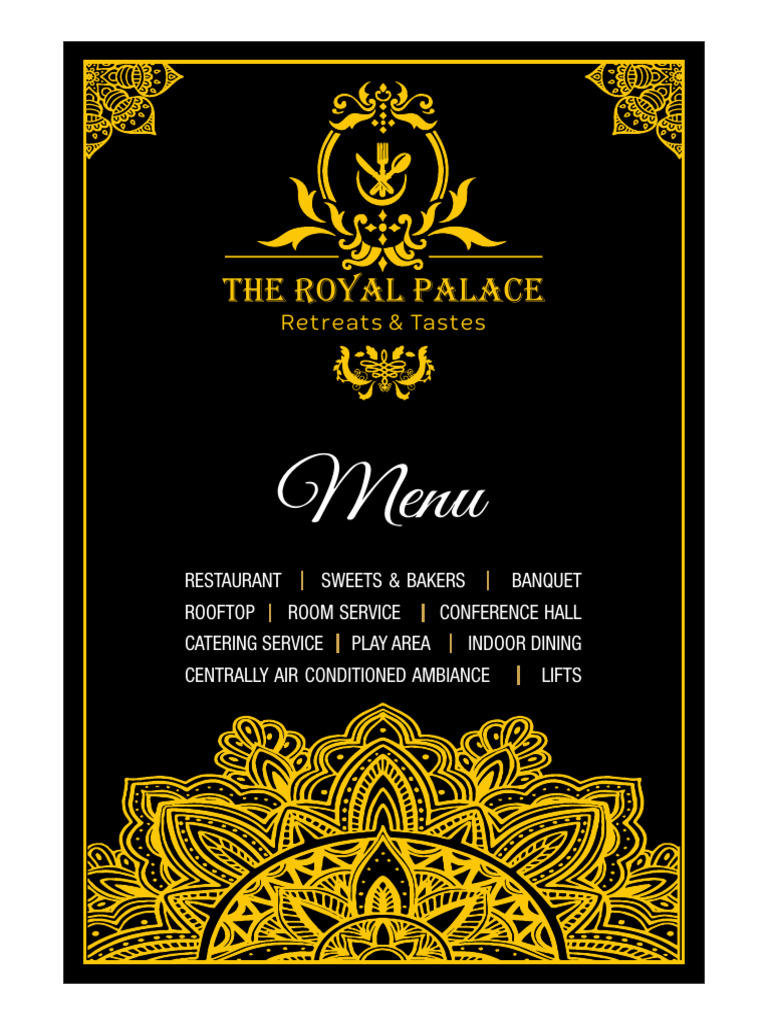 The Royal Palace Menu With Picture | PDF | Hamburgers | Foods