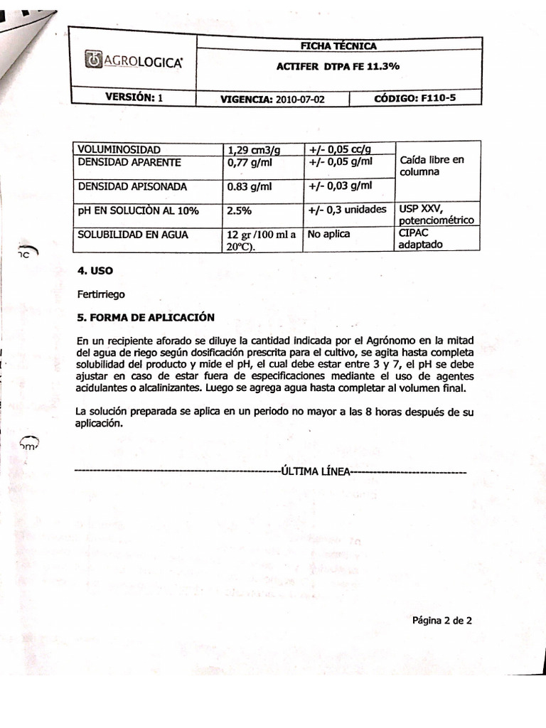 Actifer - Fertilizante | PDF