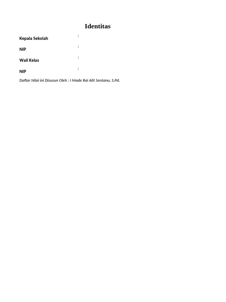 Daftar Nilai Kumer | PDF